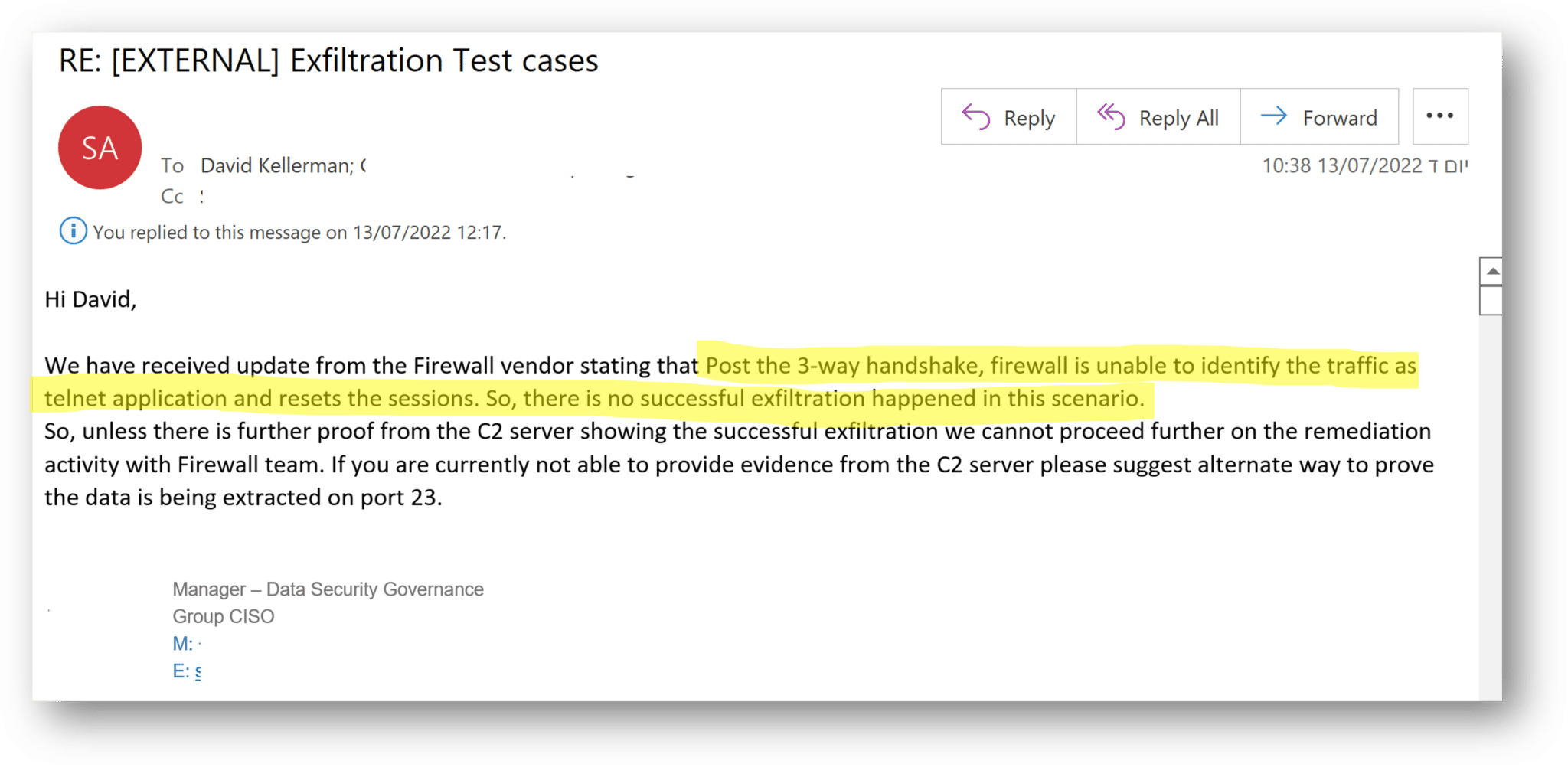 Exfiltration Over a Blocked Port on a Next-Gen Firewall - Cymulate